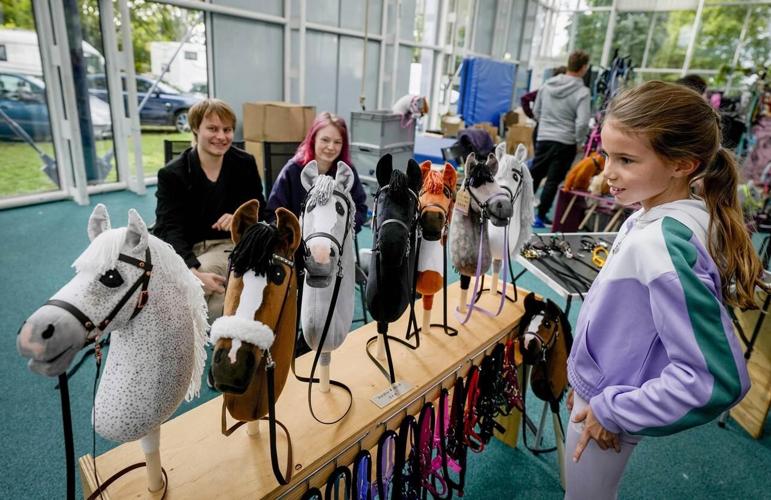 Germany's first hobby horsing championship gallops through Frankfurt