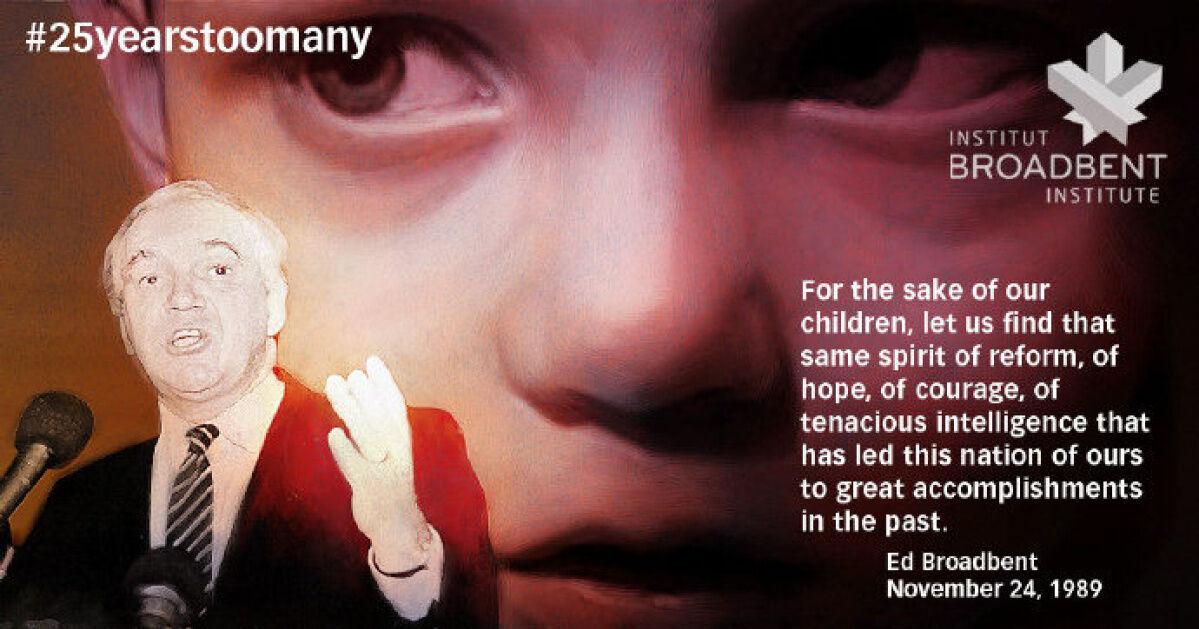 Ed Broadbent reflects on the child-poverty pledge of 1989