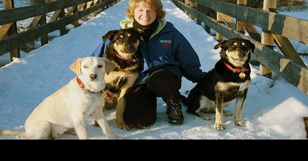 Cold paws, warm hearts find each other