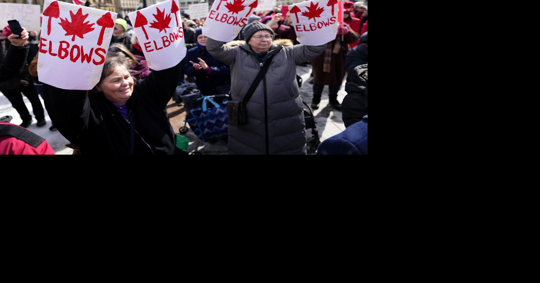 Canadians rally against Trump tariffs at Parliament Hill