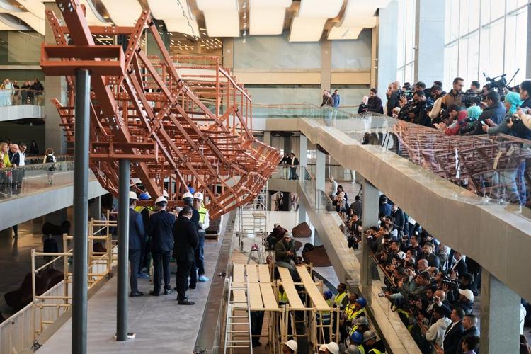 Ancient Egyptian pharaoh's boat reassembled in real time at Grand ...