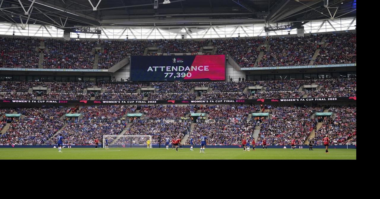 Record crowd watches Chelsea beat Man United 1-0 in Women’s FA Cup final