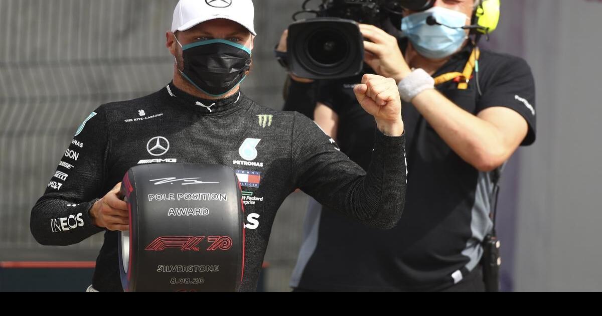 Valtteri Bottas on pole for Silverstone GP ahead of teammate Lewis Hamilton