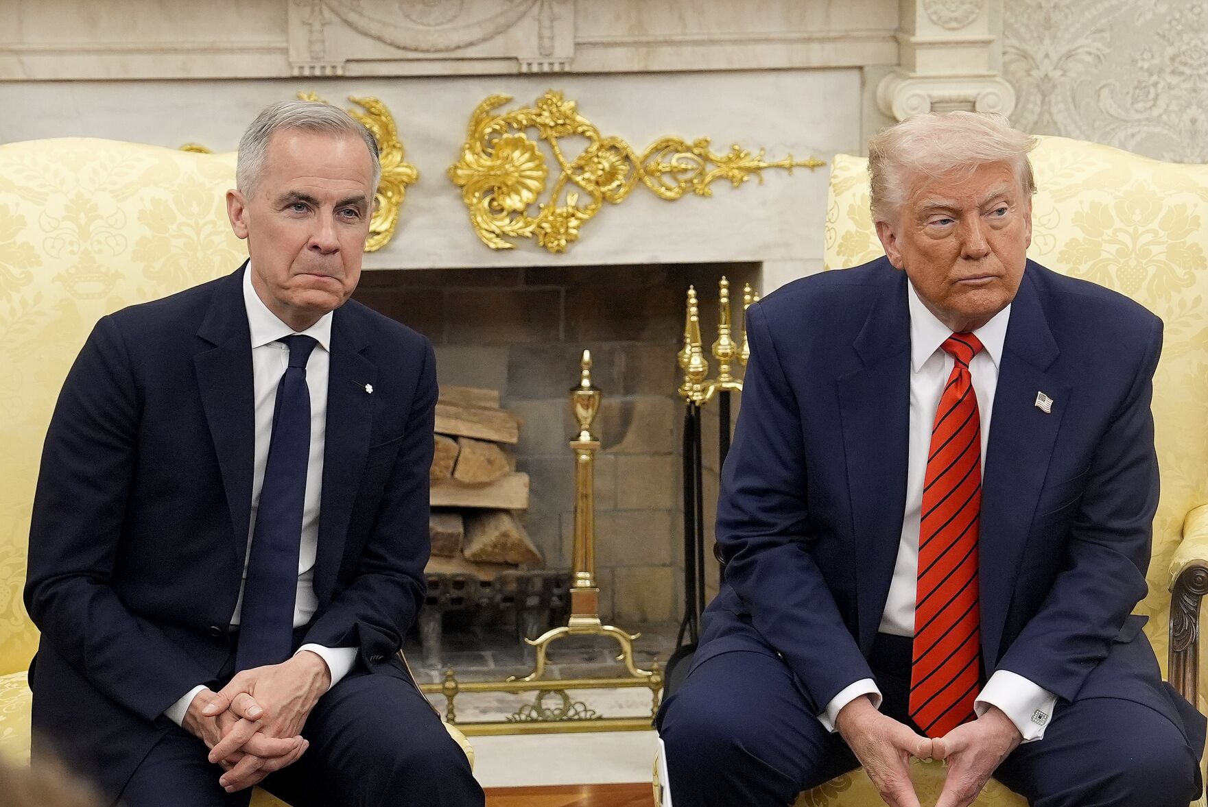 Mark Carney meeting with Donald Trump at the White House