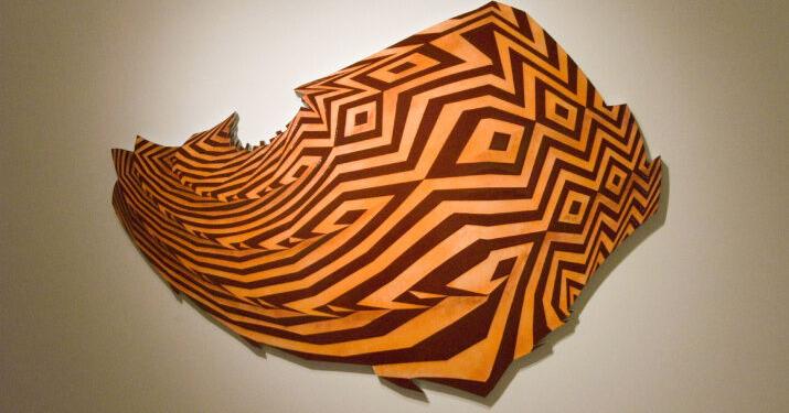 Gravity a force at work in sculptural paintings