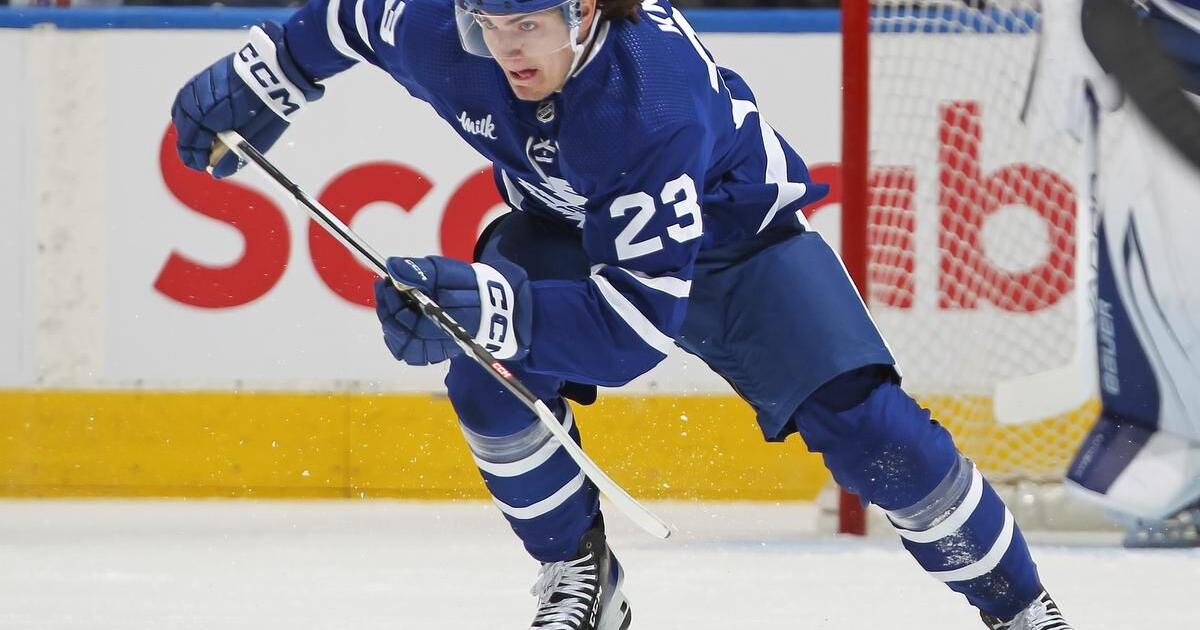 Leafs forward Matt Knies gets carded at NHL rookie event