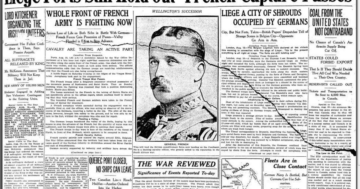 Kitchener calls for another 100,000 volunteers: WW1 dispatches