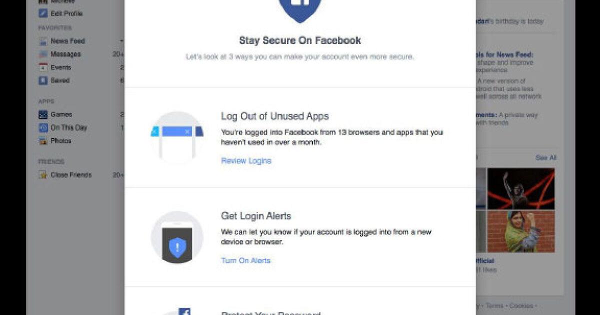Facebook launches ‘security checkup’ in Canada