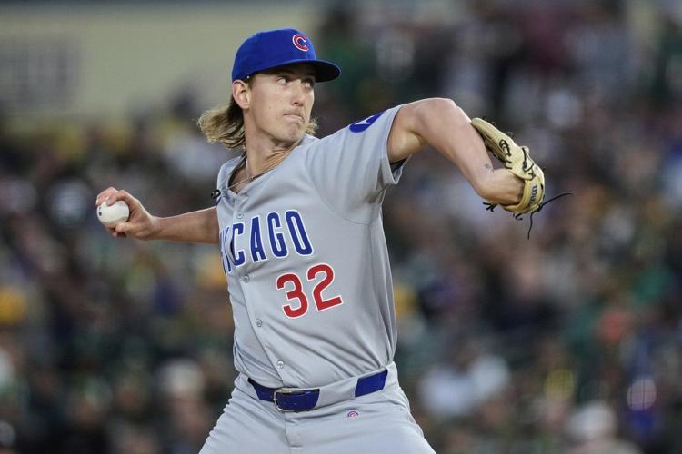 Kelly hits for cycle and Cubs power past Athletics 18-3 in 1st MLB game ...