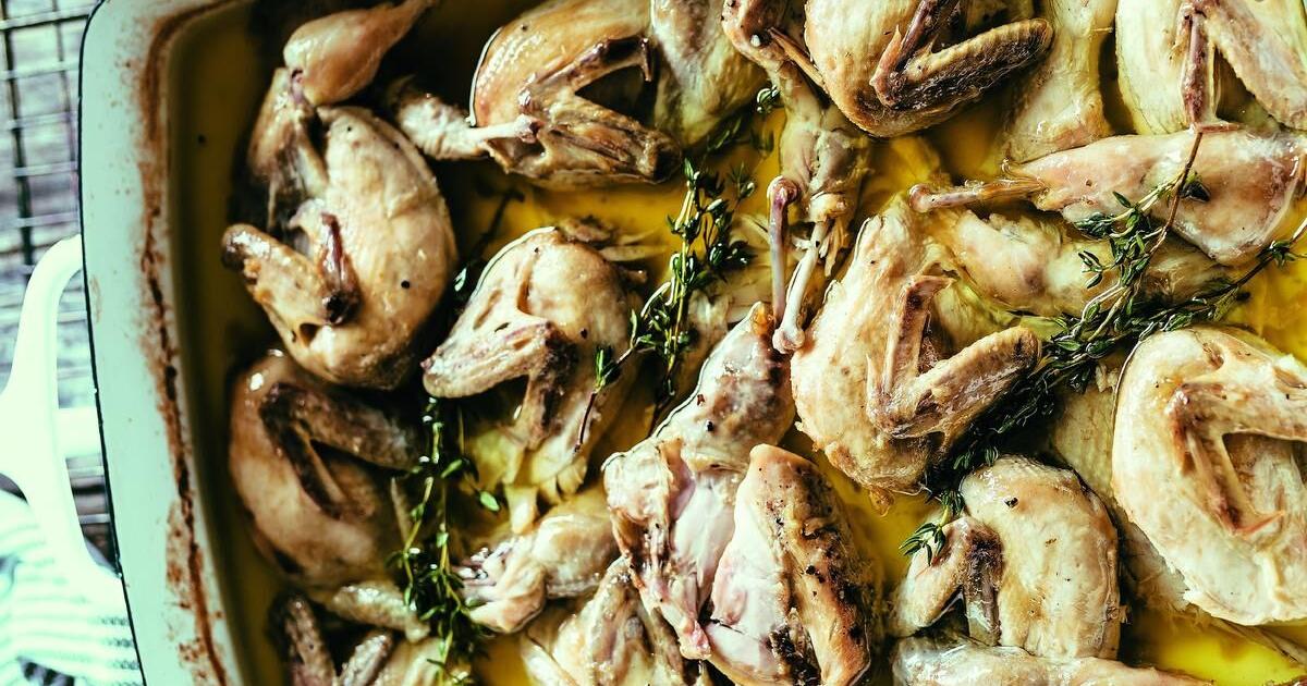 Quail confit with garlic and thyme is perfect any day of the week