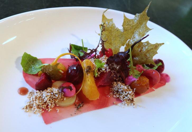 Fried maple leaves appear on Canoe restaurant's menu