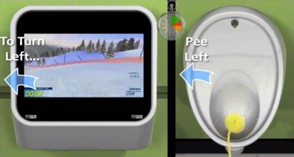 Pee-controlled video games on target at minor-league park