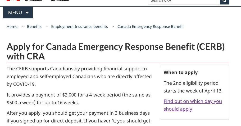 All about CERB (Canadian Emergency Relief Benefits)