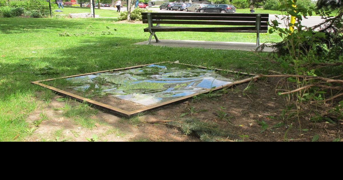 Shards of glass litter Redpath Avenue Parkette: The Fixer