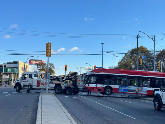 Video: Stolen BMW hits TTC bus, injuring five people