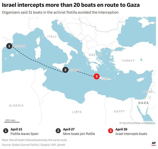 Israel deports 2 activists detained for leading an aid flotilla to Gaza