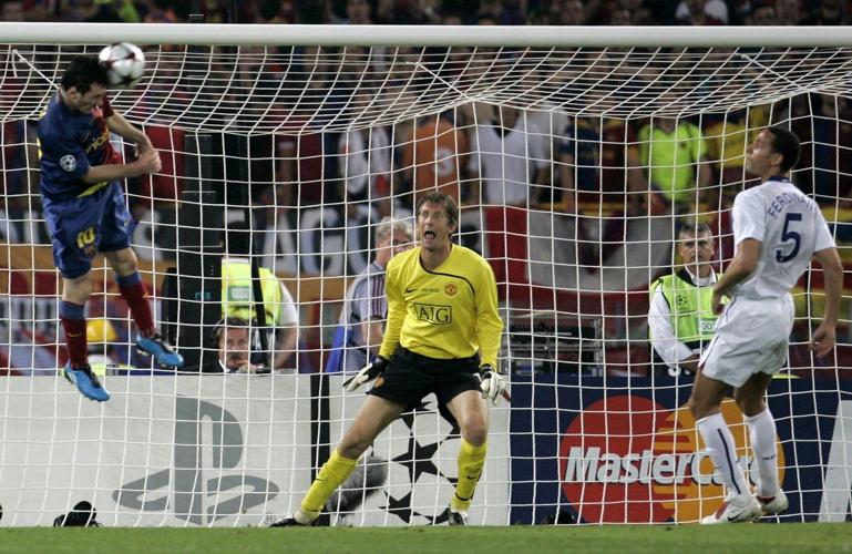 Messi's favorite goal, a header for Barcelona in 2009 Champions League ...