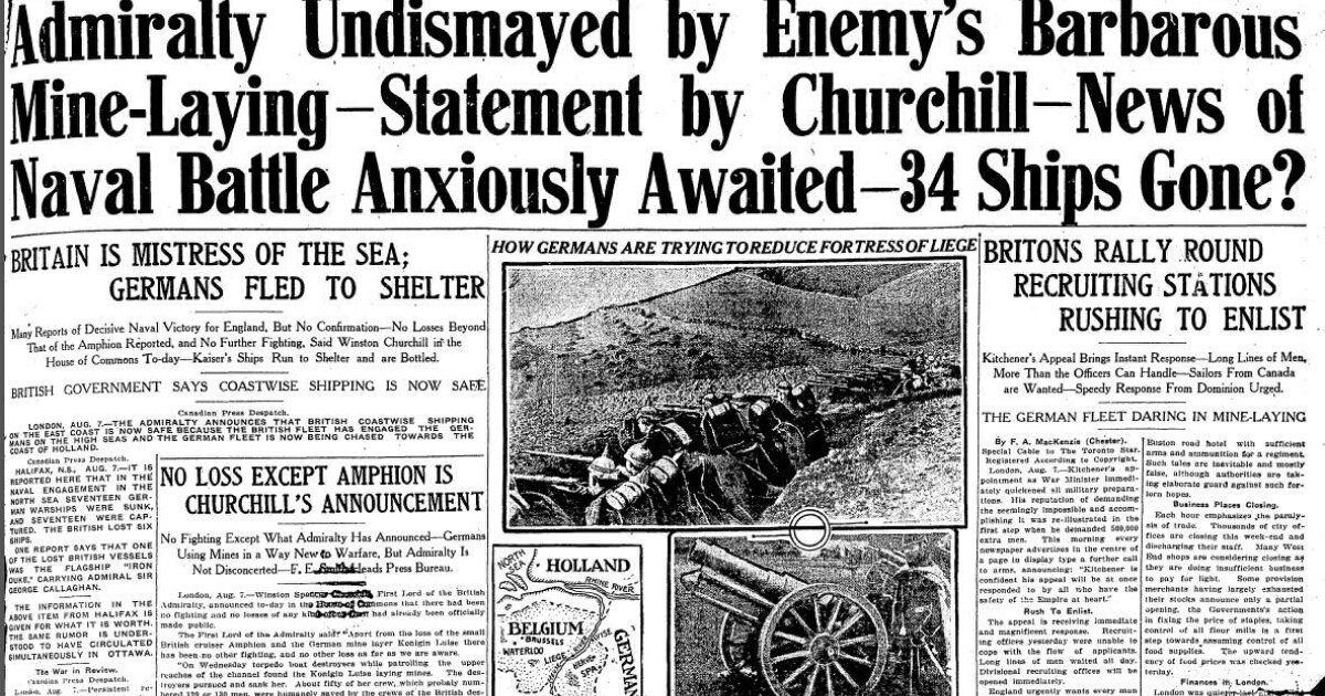 Britain is mistress of the sea; Germans fled to shelter: WW1 dispatches