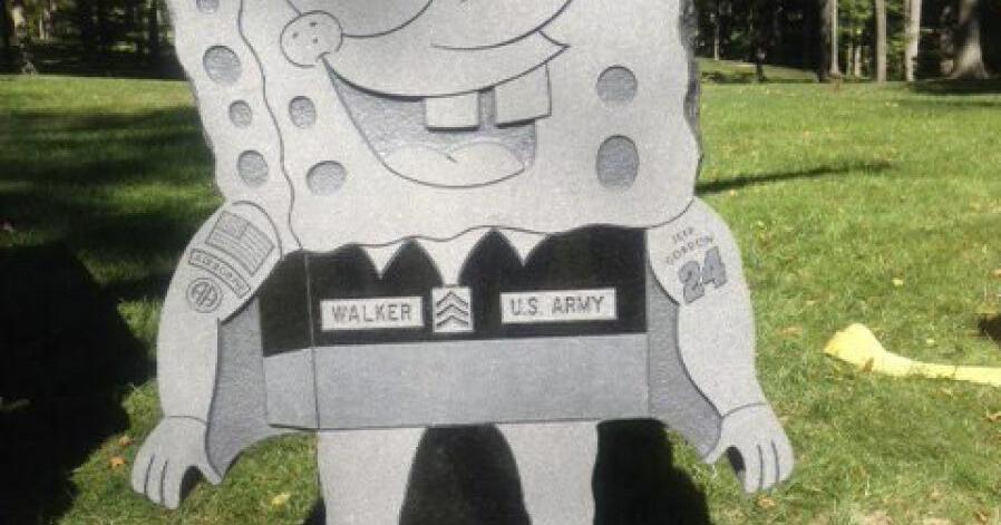 SpongeBob Squarepants taken off Iraq war veteran’s gravestone against ...