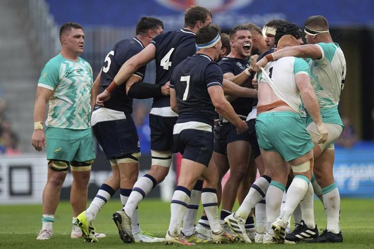 South Africa squeezes Scotland to open Rugby World Cup defense with 18 ...