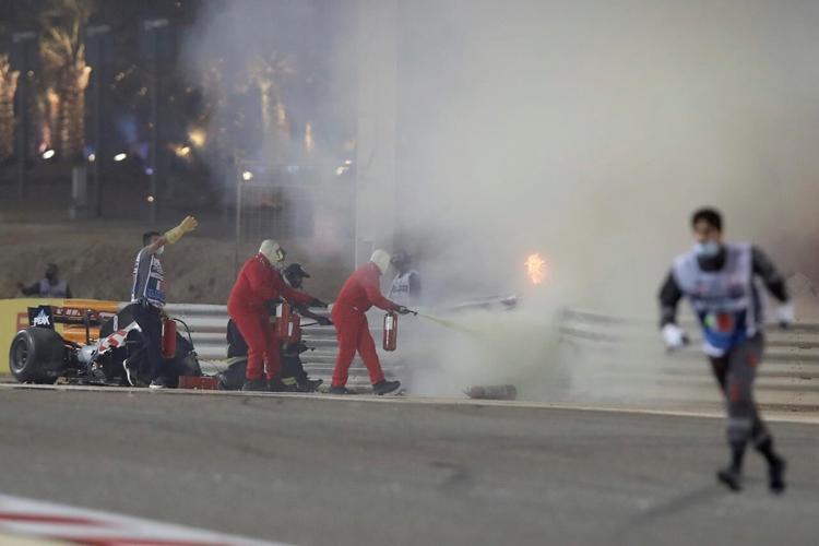 Grosjean escapes F1 fireball at Bahrain GP after huge crash