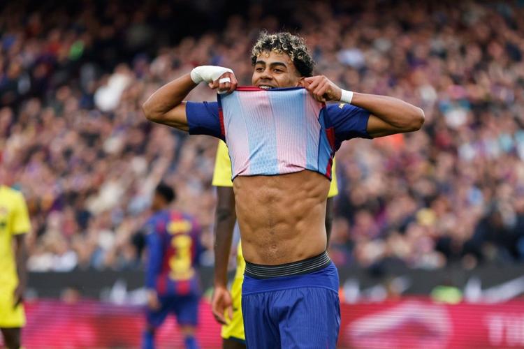 Yamal scores first hat trick for Barcelona in win over Villarreal in La ...