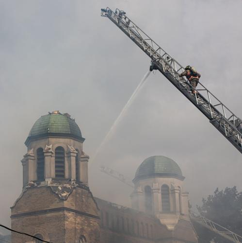 Historical Toronto church engulfed in flames on Sunday