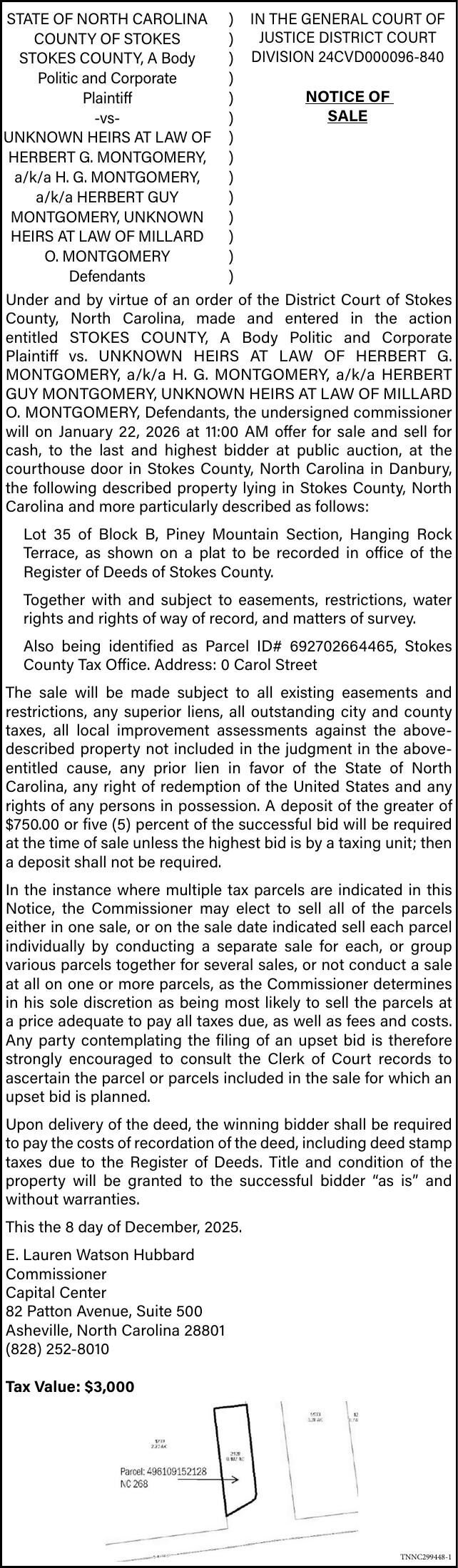 Montgomery – | Public Notices | thestokesnews.com