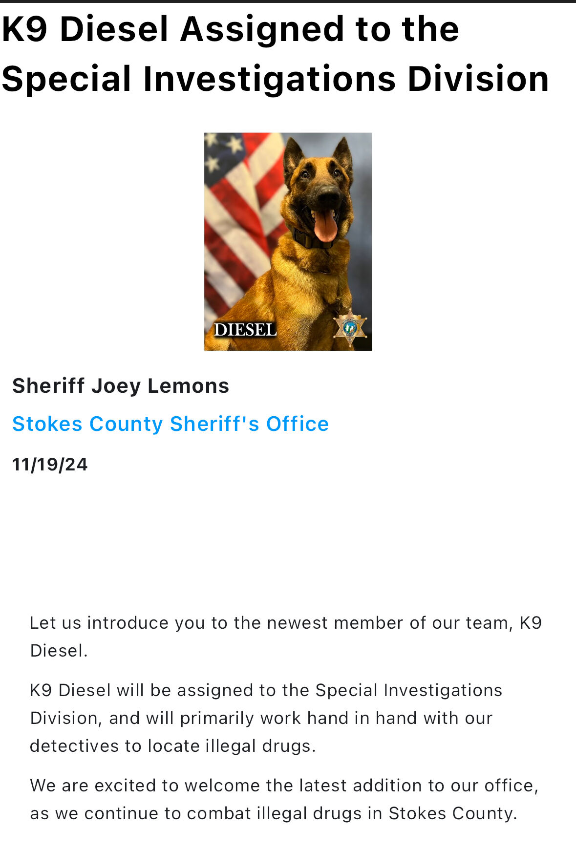 Stokes County Sheriff's Office launches public safety app | News ...