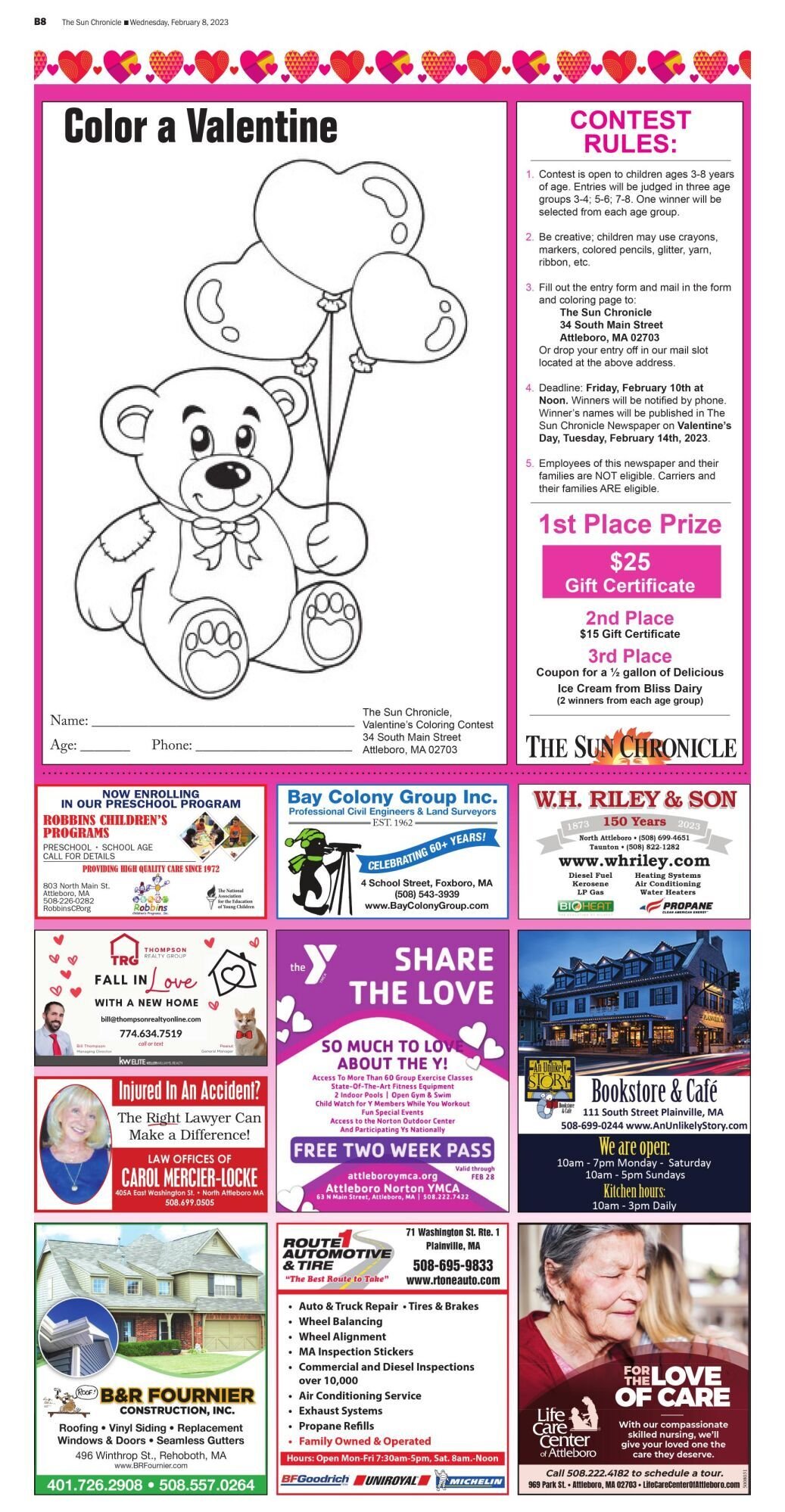 Valentine's Day Coloring Contest 2023 | | thesunchronicle.com