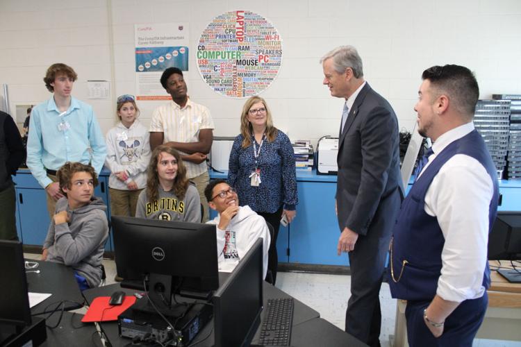 Baker visits Tri-County to see student training at Franklin vocational ...
