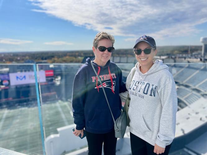 Foxboro residents take in the view from Gillette Stadium's signature ...