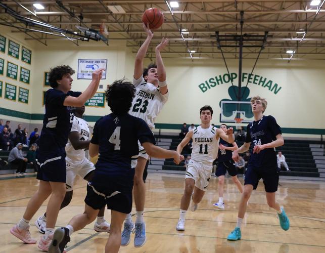H.S. BOYS BASKETBALL: Balanced Bishop Feehan trounces Arlington ...
