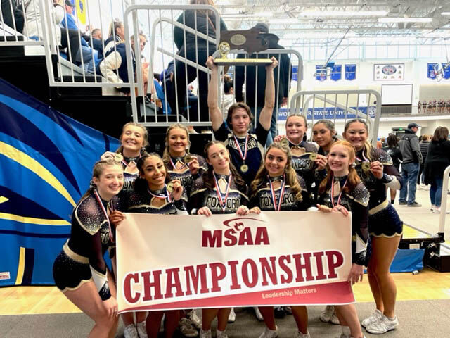 Foxboro cheer squad's spirited effort wins another small co-ed state ...