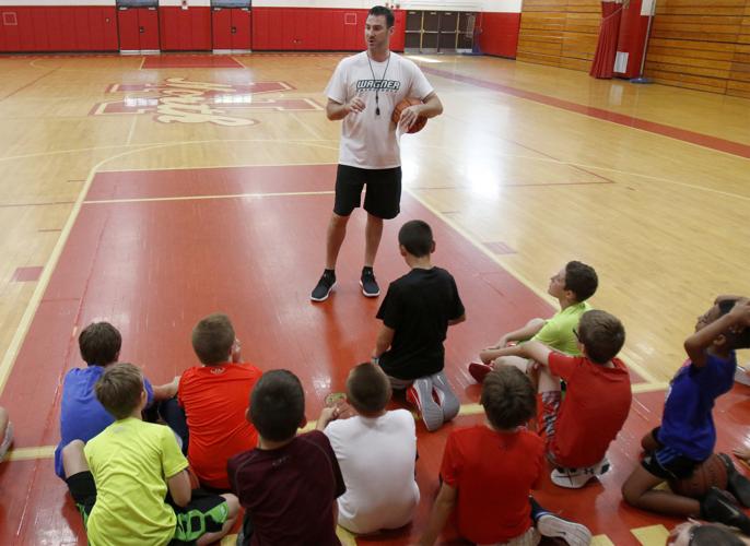 North native Babul working the court changeover with Long Island Nets ...