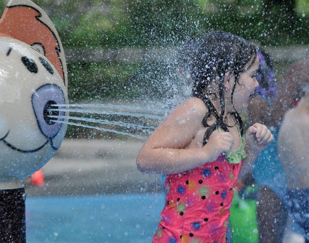 Cooling off at Capron Park Zoo splash pad July 2015 | Gallery ...