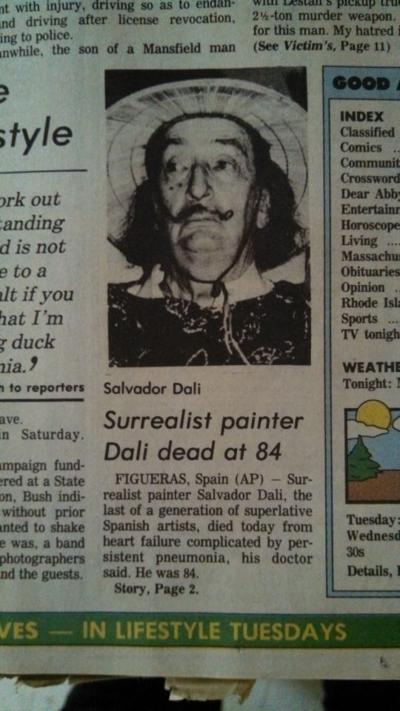 25 Years Ago: Salvador Dali dies | Stories | thesunchronicle.com