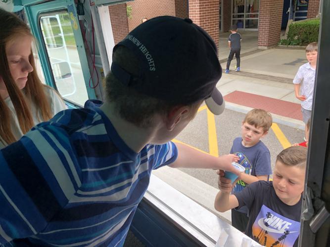 Burrell School students get free ice cream in a salute to a very cool ...