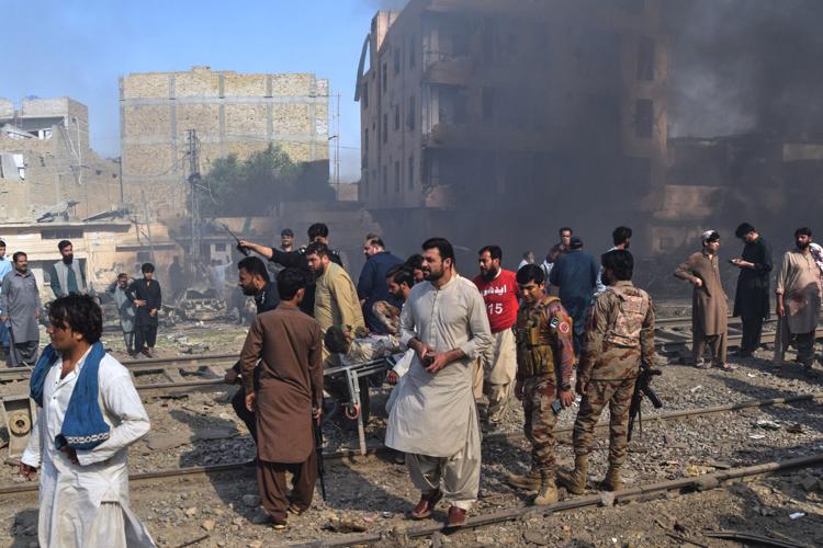 A suicide bombing near a railway track in southwest Pakistan kills at ...