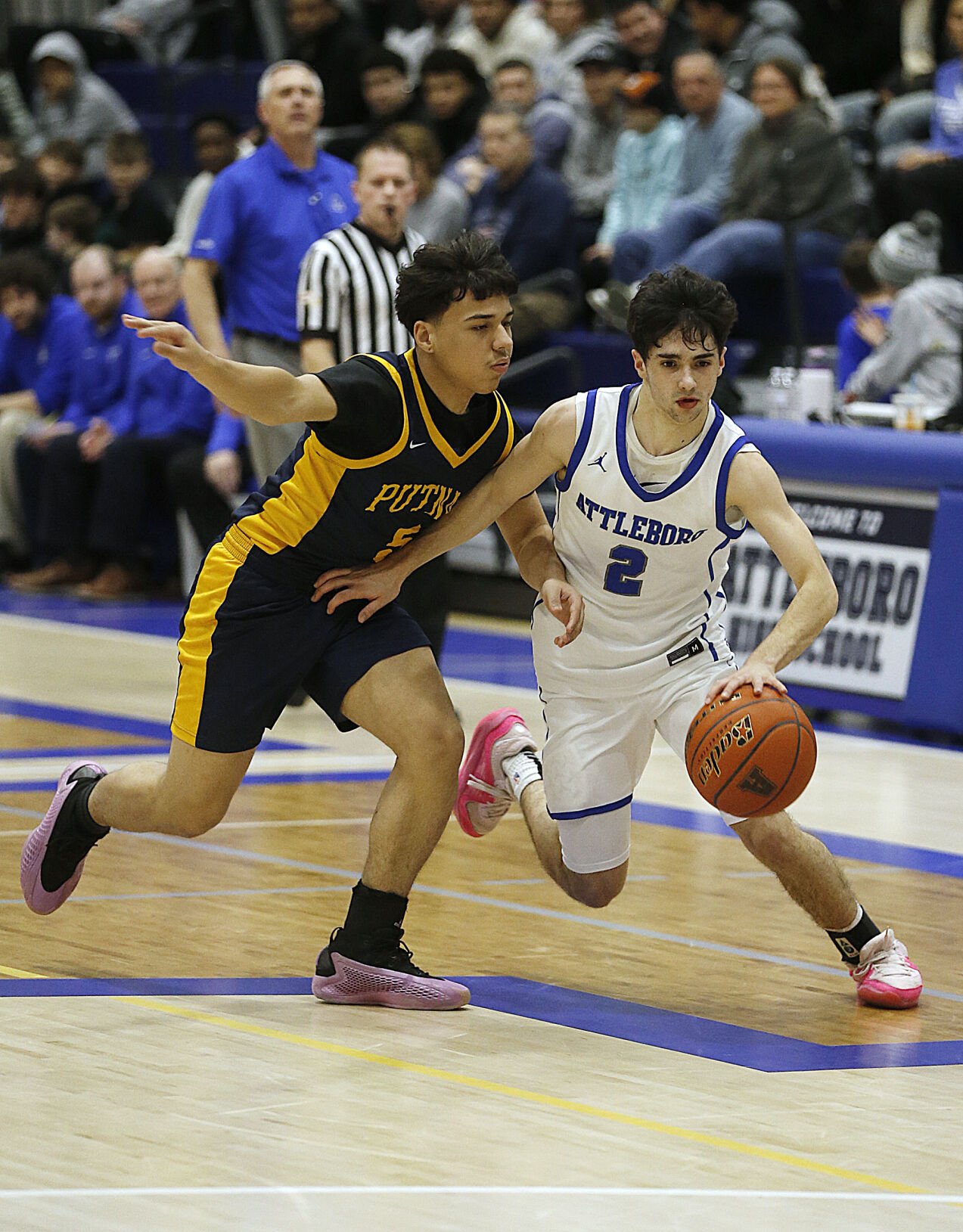 H.S. BOYS BASKETBALL: Attleboro feels right at home with first-round win over Putnam Voke ...