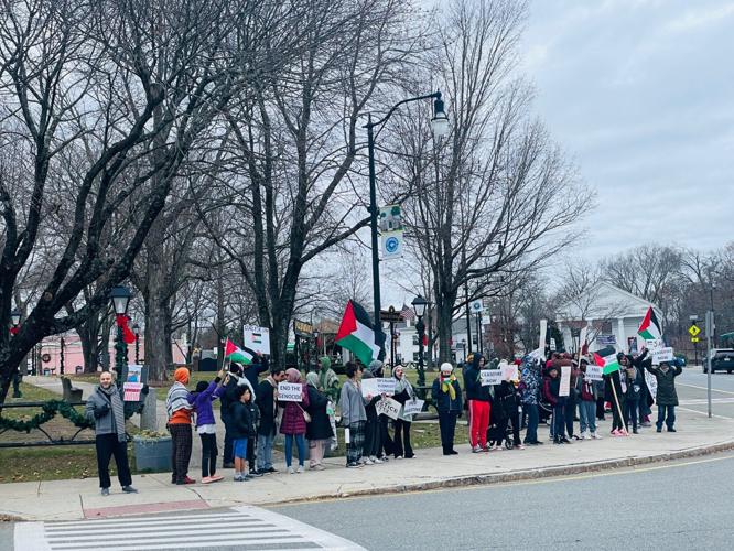 Rally on Foxboro Common calling for permanent MidEast ceasefire draws ...