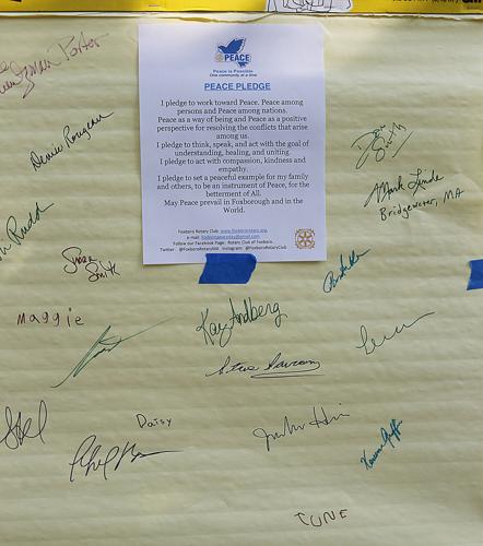 Foxboro community gathers to promote peace | Local News ...