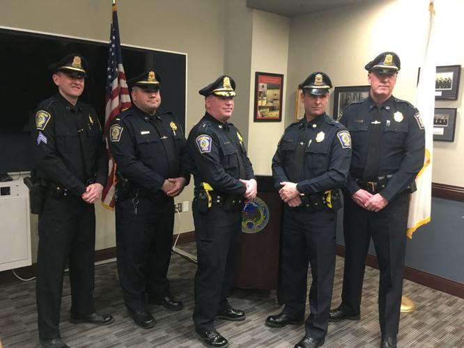 Four police officers officially promoted during ceremony | Local News ...