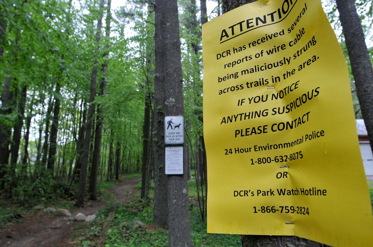 Authorities warn of wire cables being strung across state forest trails ...