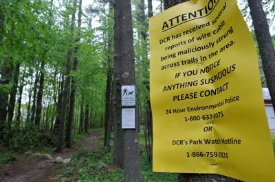 Authorities warn of wire cables being strung across state forest trails ...