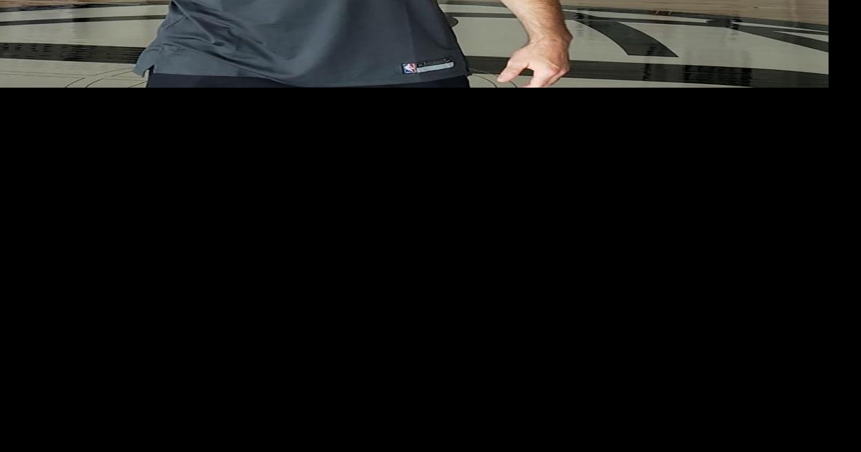 North native Babul working the court changeover with Long Island Nets ...