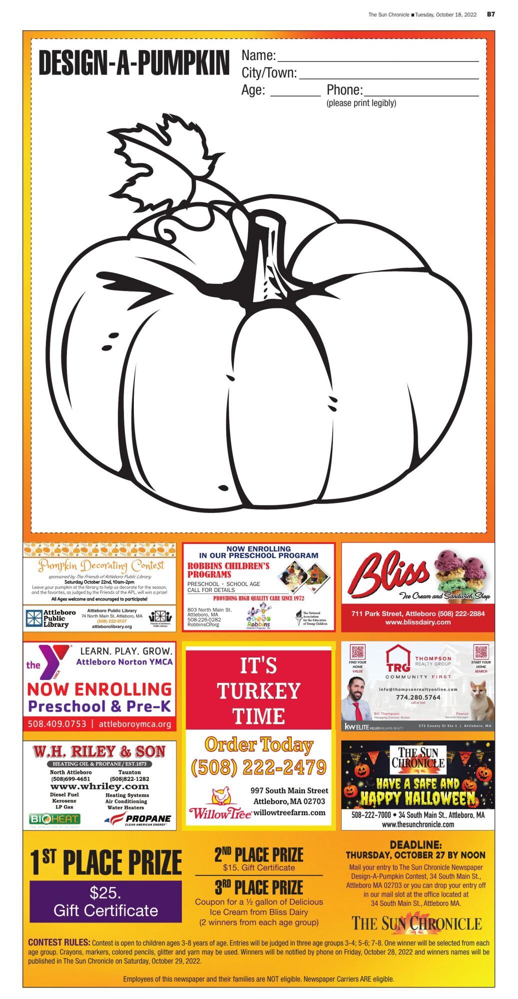 Enter our Design a Pumpkin Contest | | thesunchronicle.com
