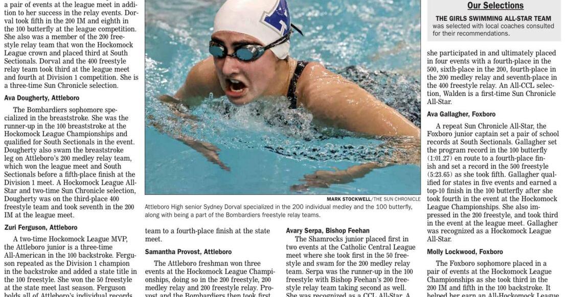 The Sun Chronicle 2023-24 Girls Swimming All-Stars Page 1 | | thesunchronicle.com