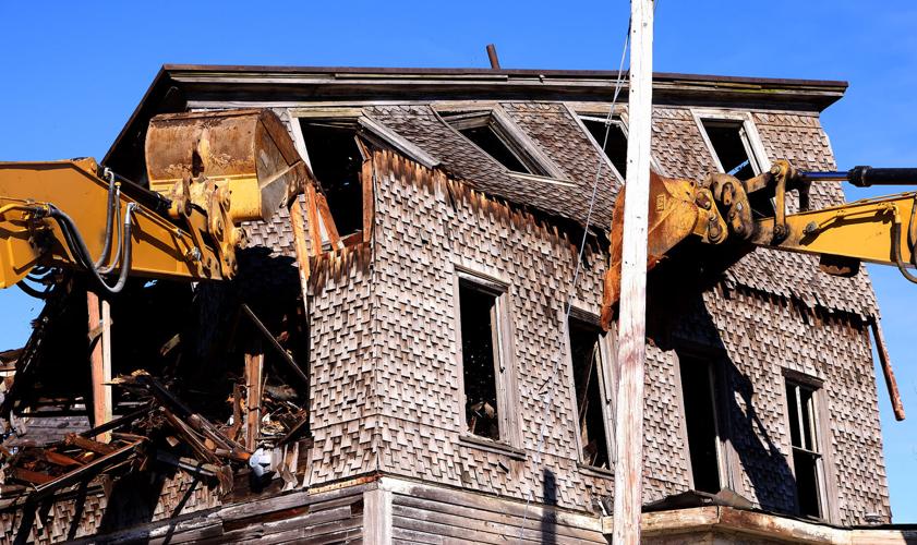 Portion of old Webster Mill in North Attleboro being demolished ...