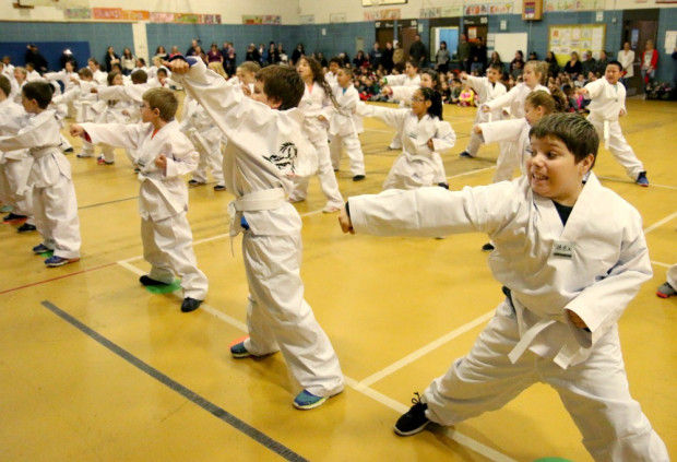 Students at Attleboro's Hyman Fine School demonstrate martial arts ...